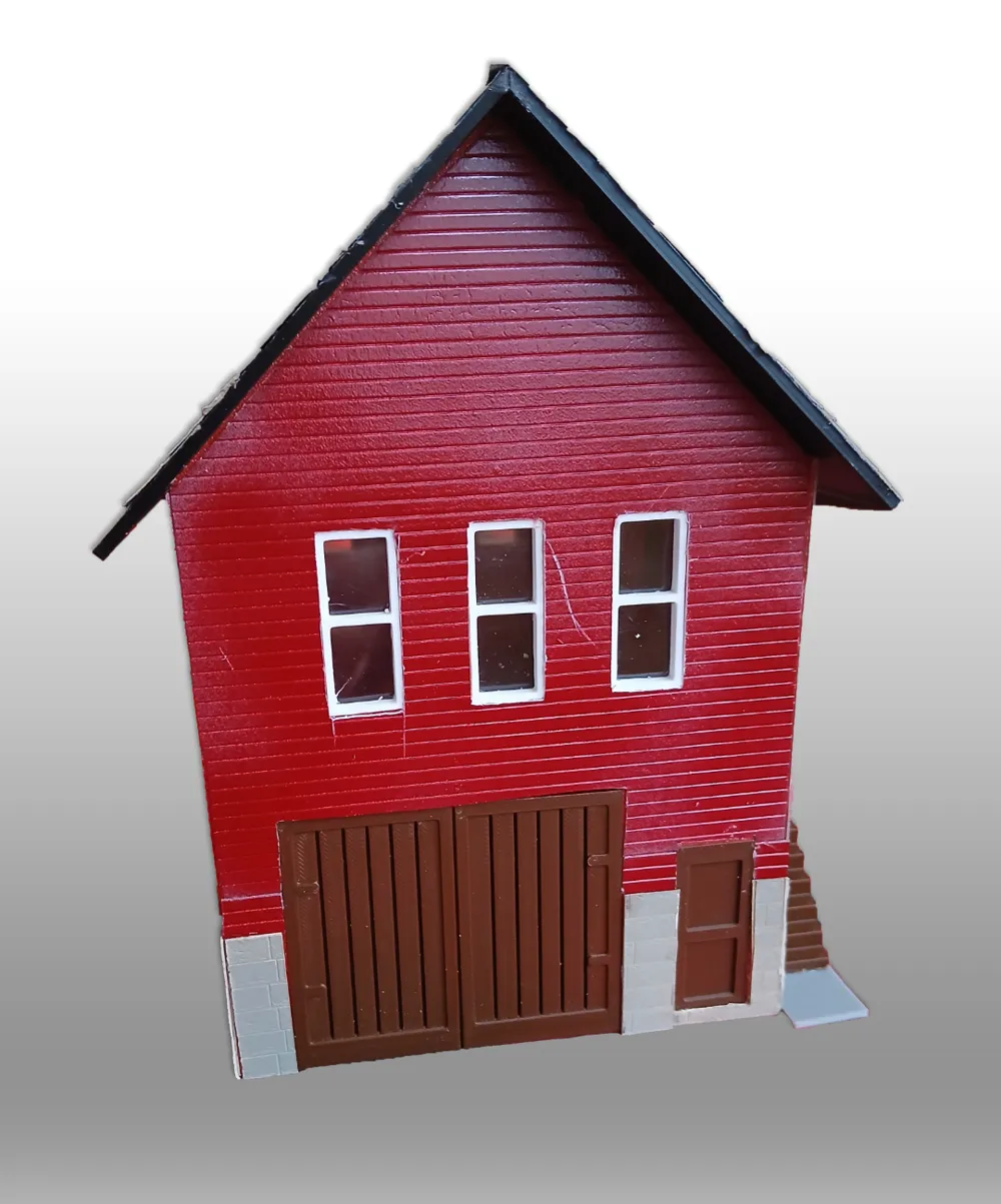 Model Firehouse 1:48 Scale (O-Gauge) by Kazi - MakerWorld