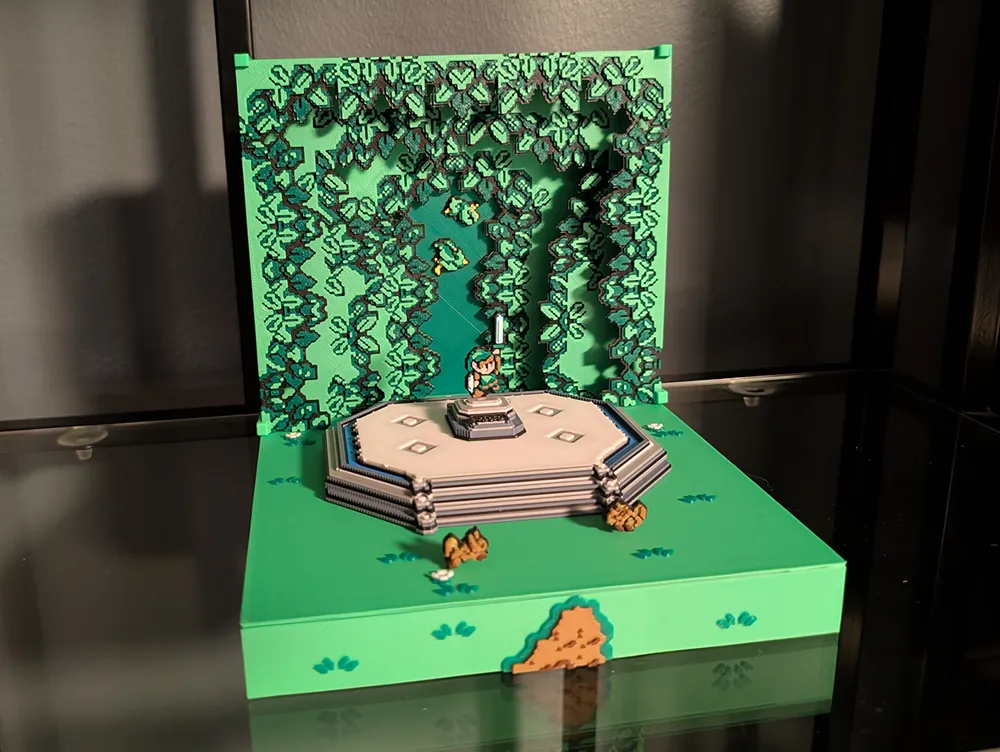 Diorama de la Espada Maestra de Zelda - A Link to the Past por LayeredPixels by Tomas MakerWorld ...