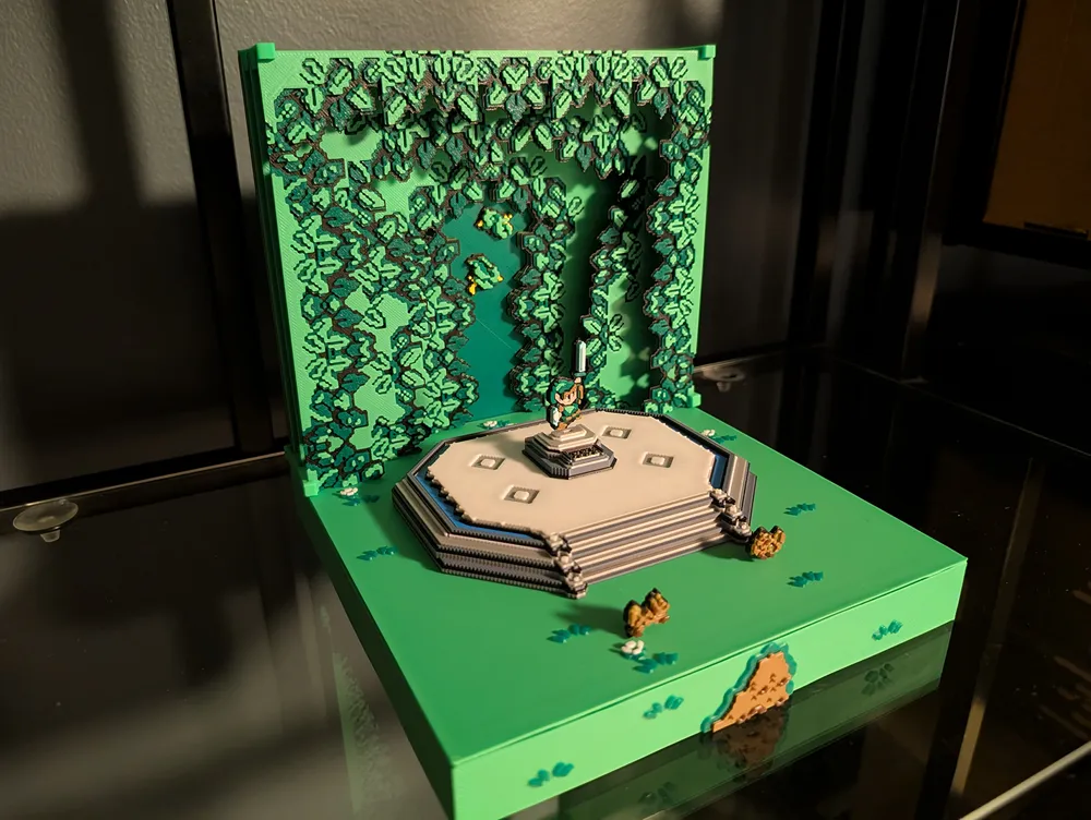 Diorama de la Espada Maestra de Zelda - A Link to the Past por LayeredPixels by Tomas MakerWorld ...