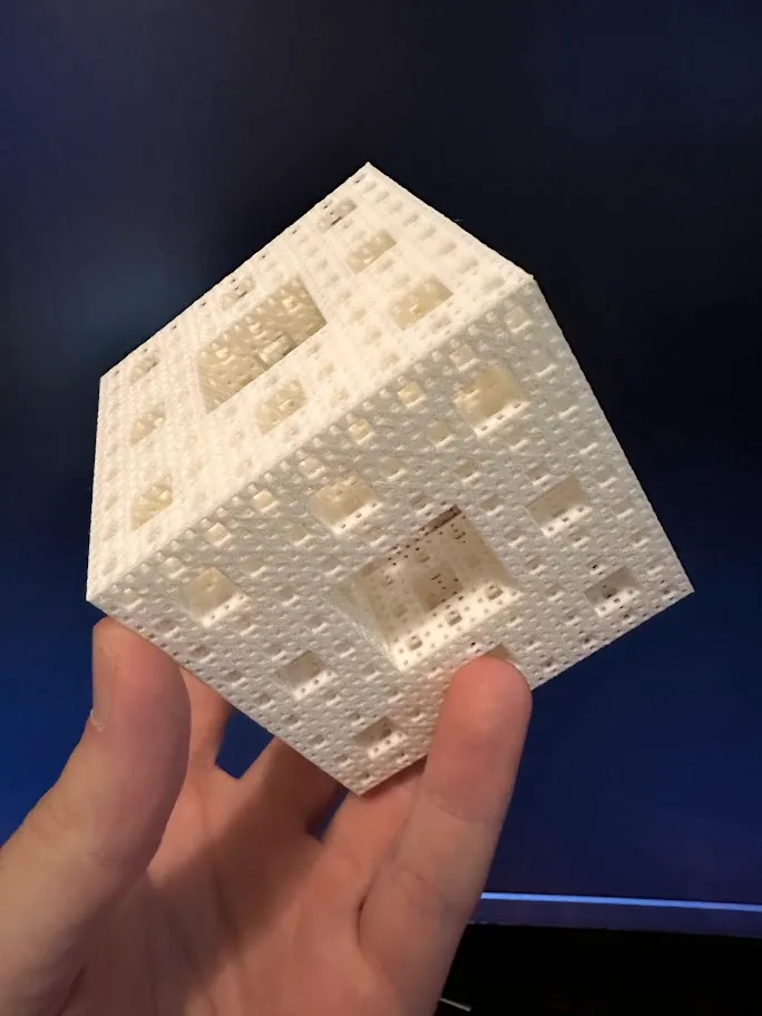 Fractal Cube (3x3x3in Menger Sponge) by Gameoa - MakerWorld