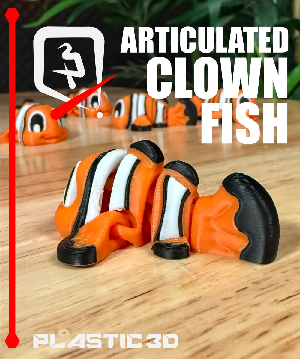 Articulated Clown Fish — Reef's Brightest Swimmer - Free 3D Print Model ...