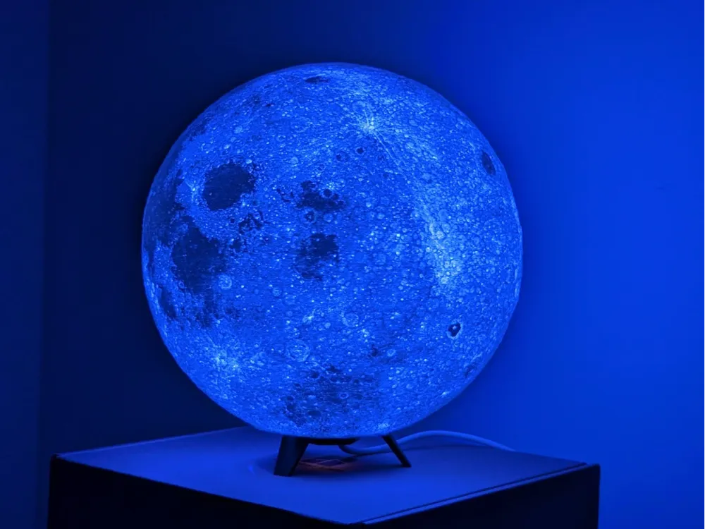 Lithophane HD Moon Lamp with LED Strip option - Free 3D Print Model ...