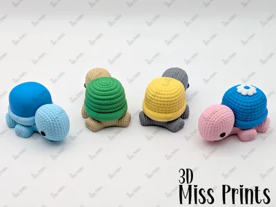 Knitted Turtles by 3dMissPrints MakerWorld: Download Free 3D Models