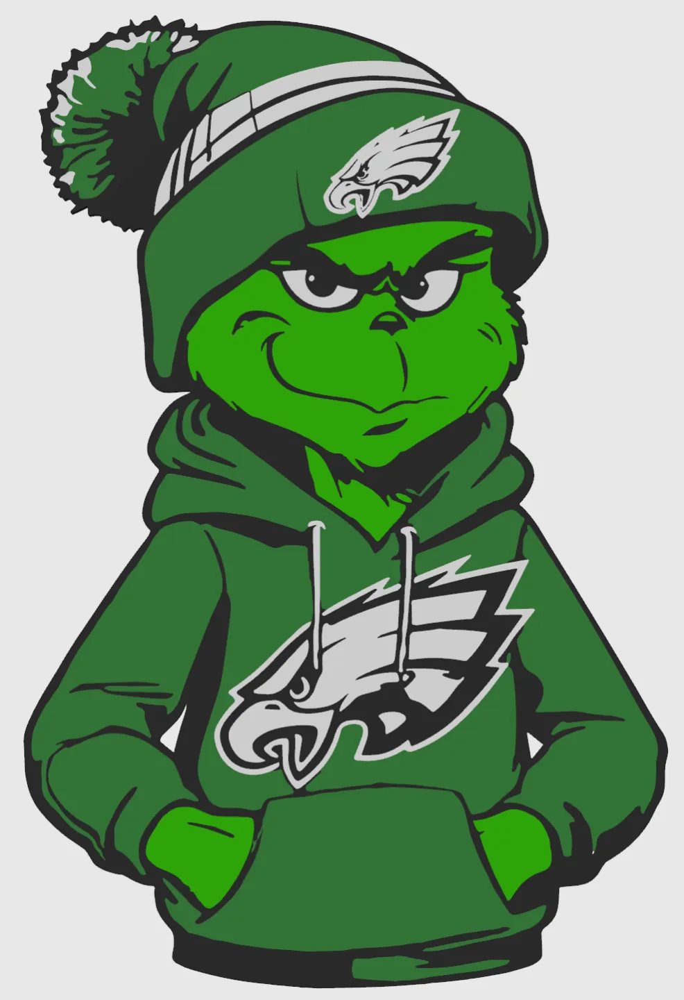 Grinch Eagles Ornament - Free 3D Print Model - MakerWorld