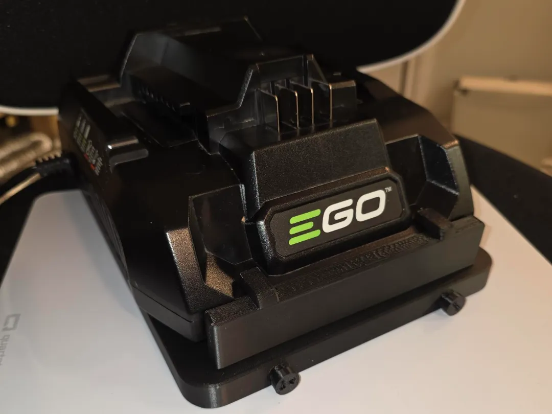 EGO Battery Charger (Invertible) Mount - Free 3D Print Model - MakerWorld