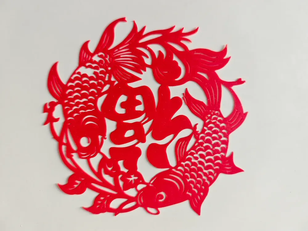 New Year's window paper cutting (Koi brings blessings) by CLLLOUD ...