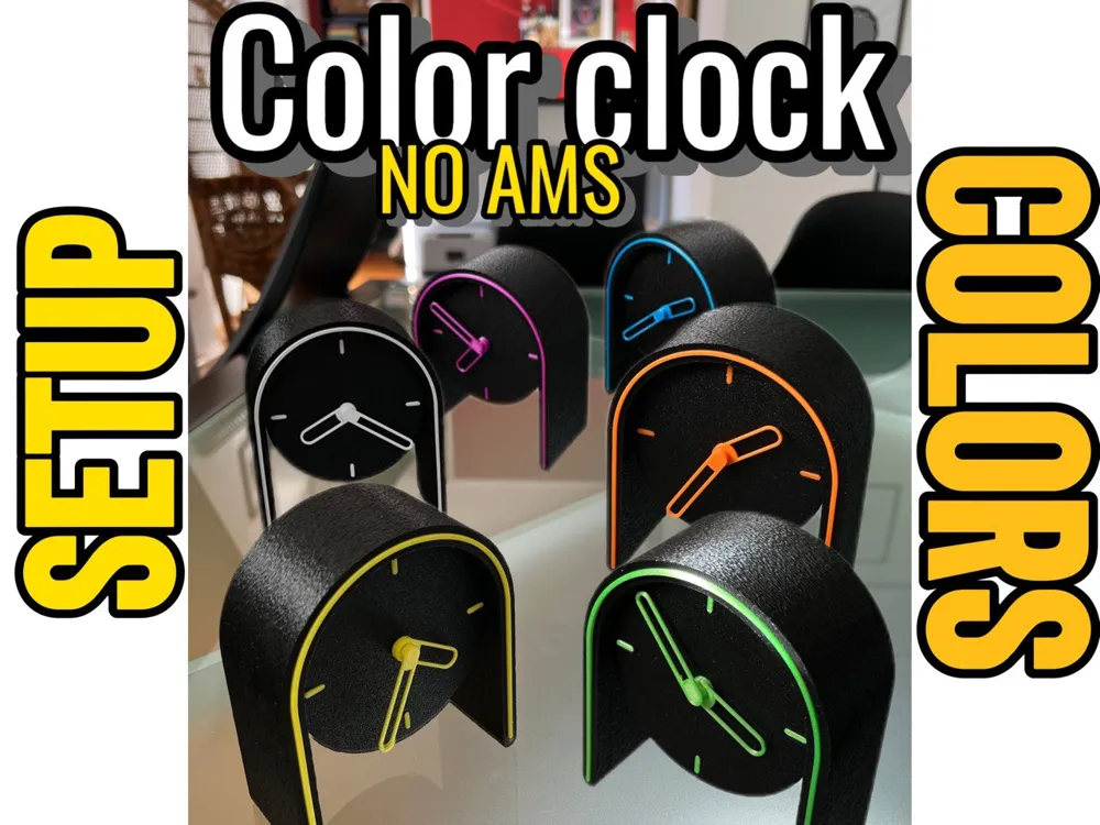 Desk Clock (NO AMS) by 3Dbunker - MakerWorld