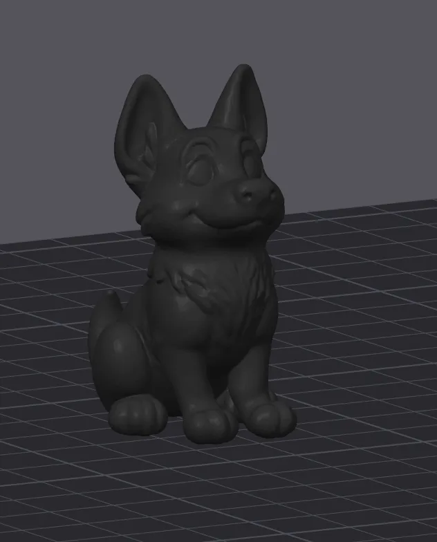 Cartoon Style German Shepherd Puppy Model - Free 3D Print Model ...
