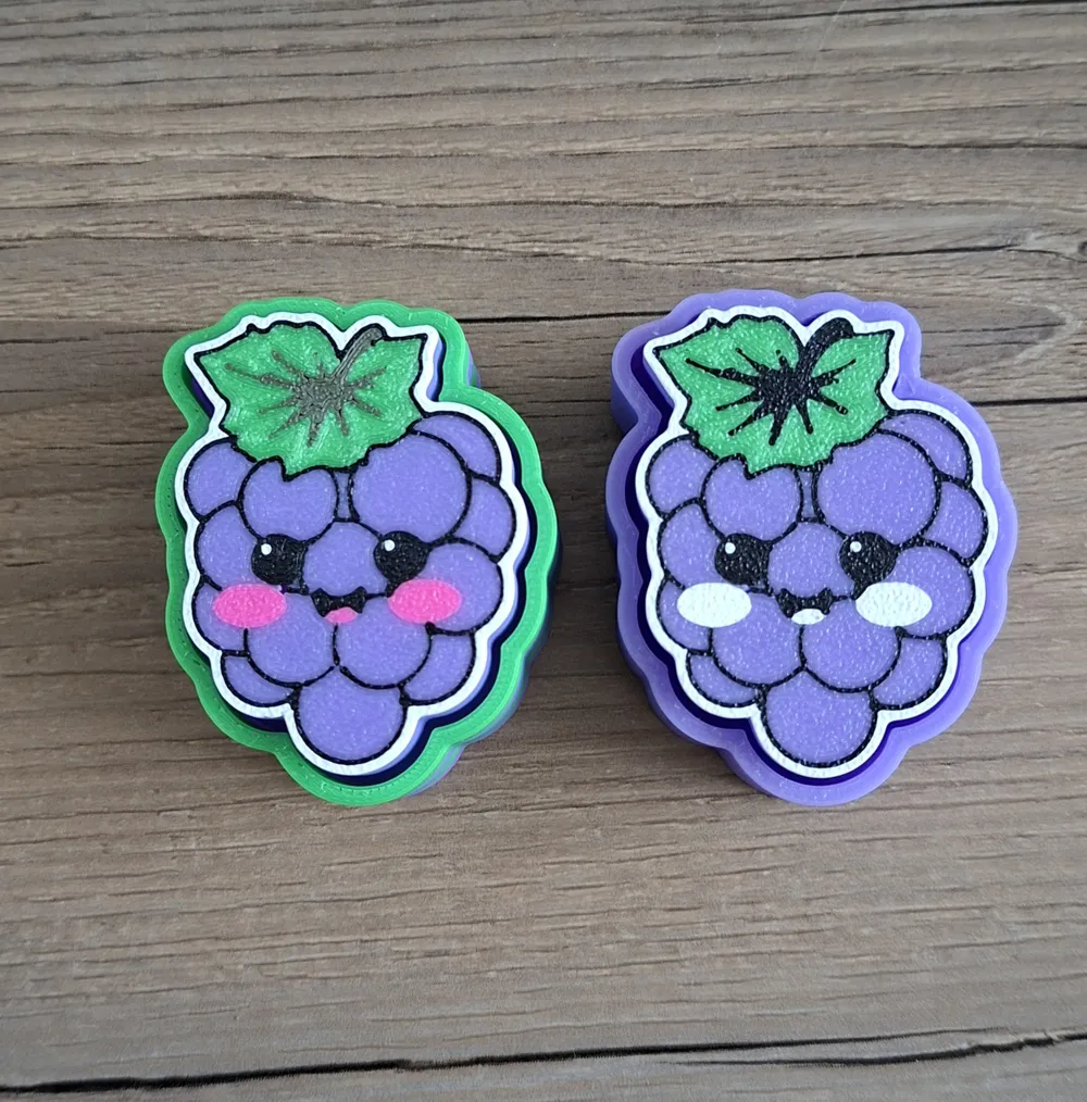 Cute kawaii style grape fidget clicker toy - Free 3D Print Model ...
