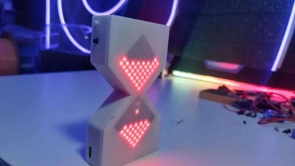 Digital Hourglass with ESP32-C3 & LED Matrix by HD Robotics Electronics ...