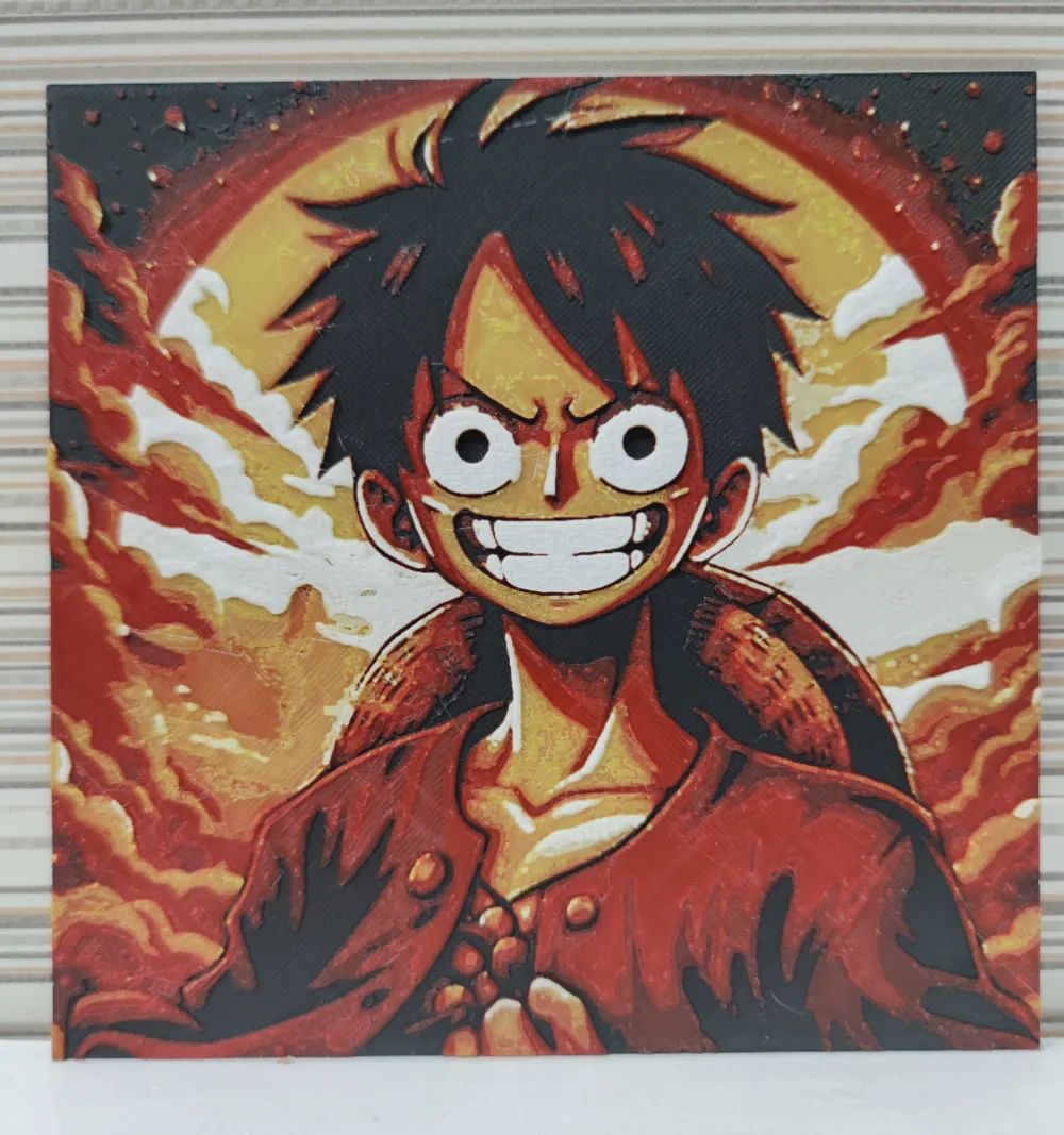 Hueforge Luffy and the sunset by Litolunar MakerWorld: Download Free 3D ...