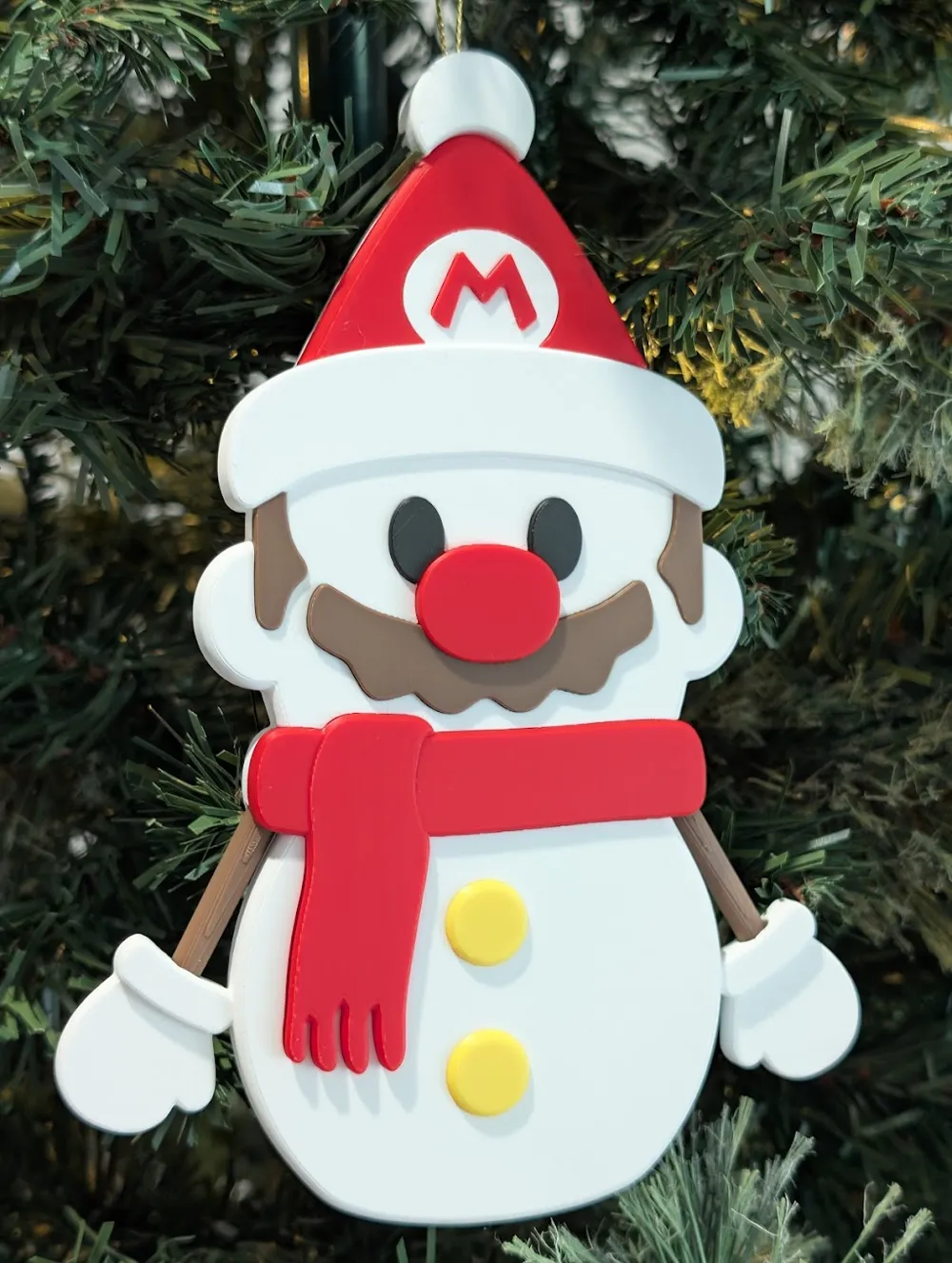 Mario & Luigi Snowman Xmas Ornaments - NO AMS - Free 3D Print Model ...