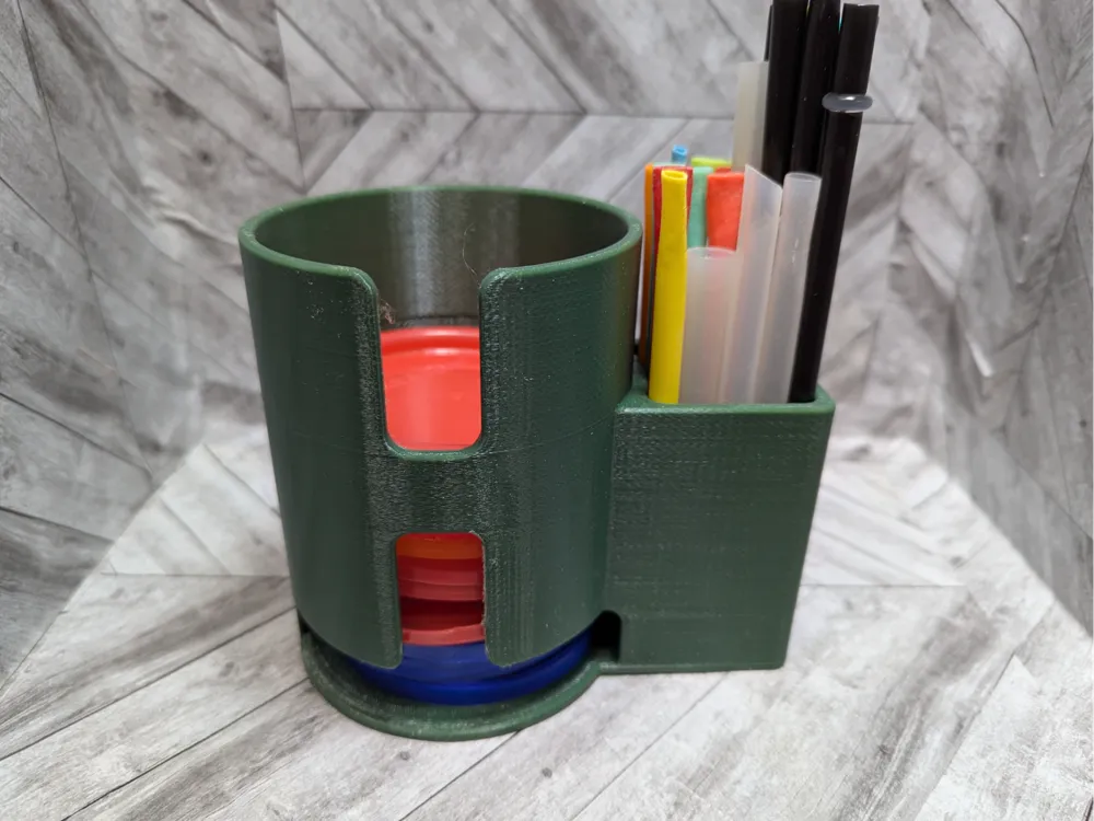 Lid Organizer and Straw Storage - Free 3D Print Model - MakerWorld