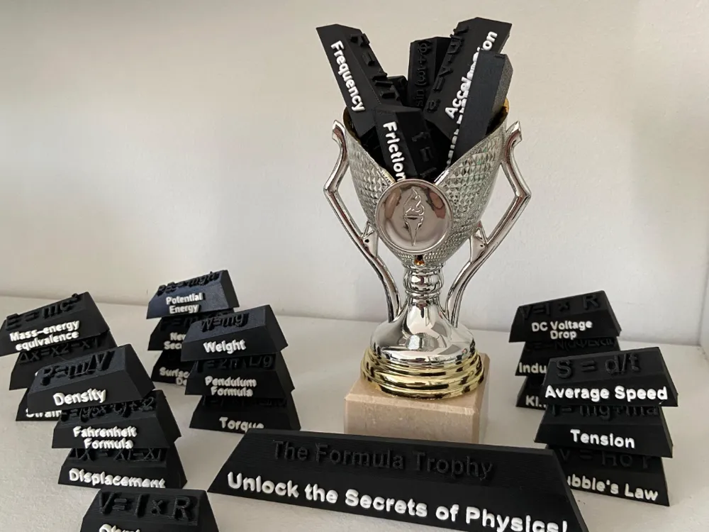 The formula Trophy - Unlock the Secrets of Physics - Free 3D Print ...
