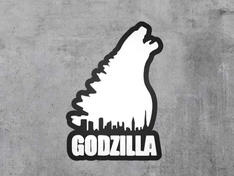 Godzilla Logo by Print Maker MakerWorld: Download Free 3D Models