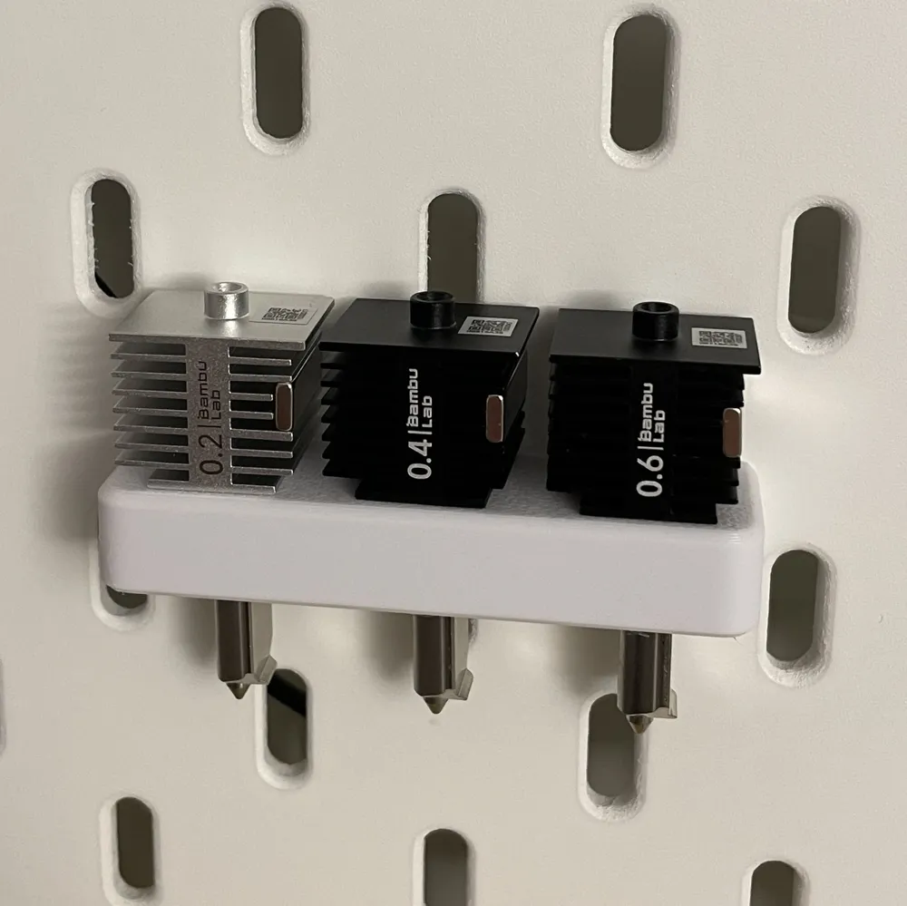 Skadis 3 / 4 Nozzles Holder for Bambu Lab A1 (mini) by schiko ...