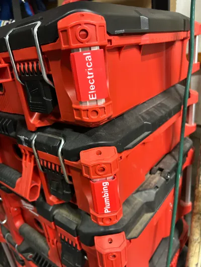 Milwaukee Packout Customizable Labels - Free 3D Print Model - MakerWorld