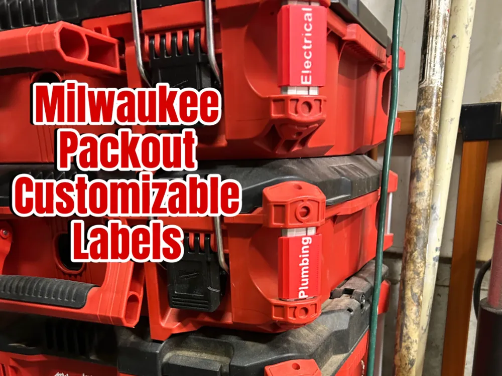 Milwaukee Packout Customizable Labels by SRRN MakerWorld: Download Free ...