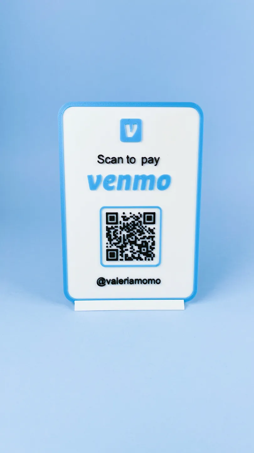 Venmo Signal Stand + QRcode CUSTOMIZE IT! Logo by Valeria Momo & Mattia ...