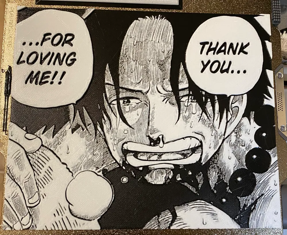 One Piece Ace Death Hueforge by Luca2210 - MakerWorld