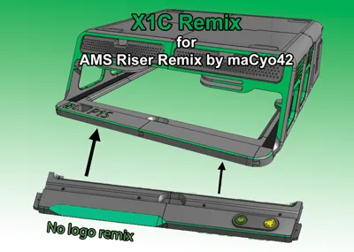 X1C Remix for AMS Riser Remix by maCyo42 Remixed by maCyo42 - MakerWorld