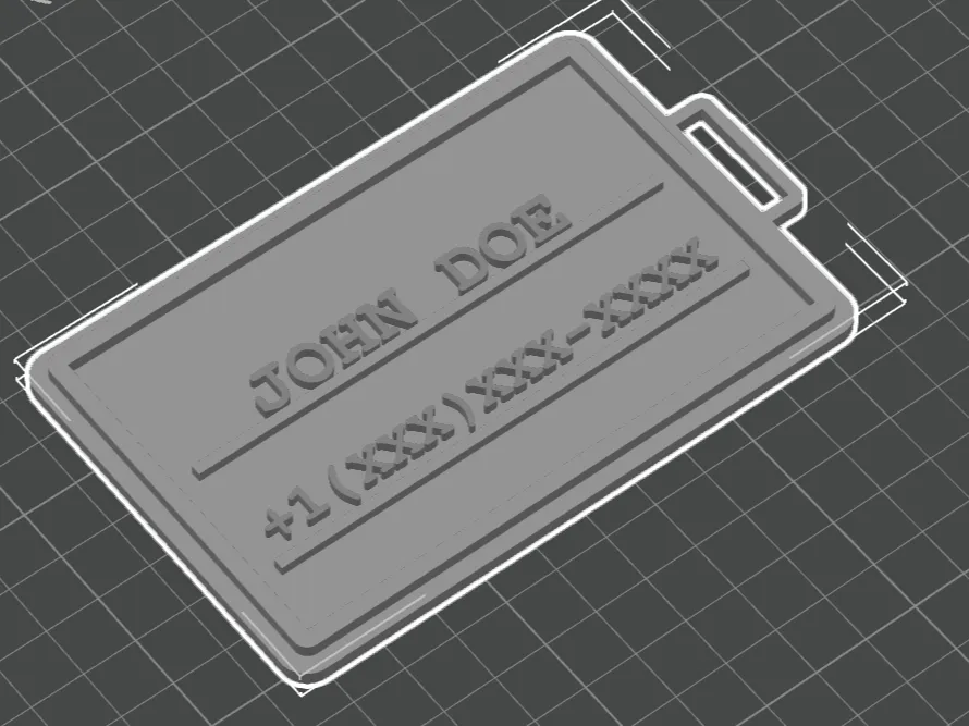 Customizable Luggage Name Tag (NO AMS NEEDED) - Free 3D Print Model ...