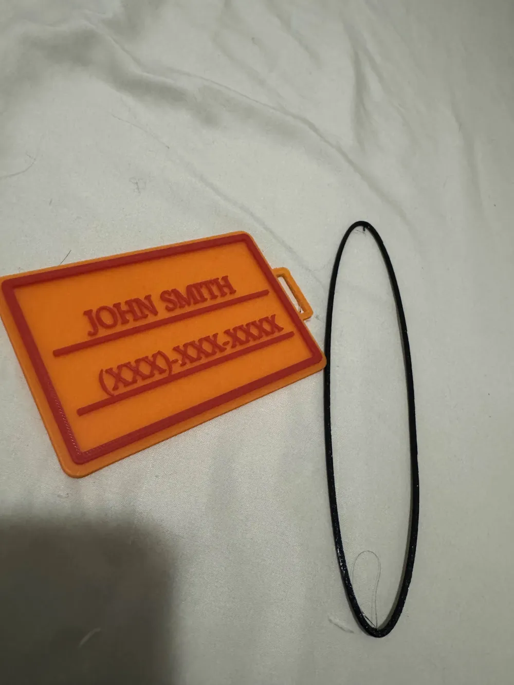 Customizable Luggage Name Tag (NO AMS NEEDED) - Free 3D Print Model ...