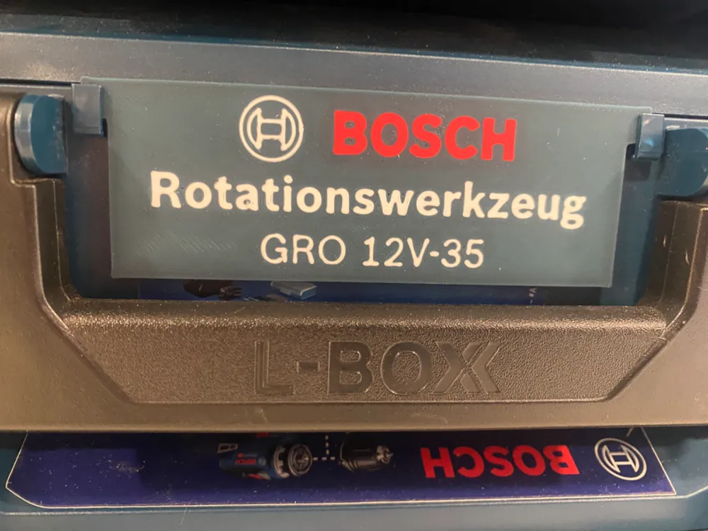 Colored Label for the Bosch/Sortimo L-Boxx by chsi76 - MakerWorld