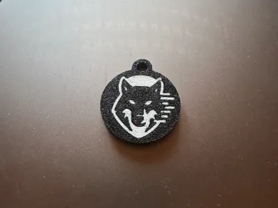 Wolf keychain - Free 3D Print Model - MakerWorld