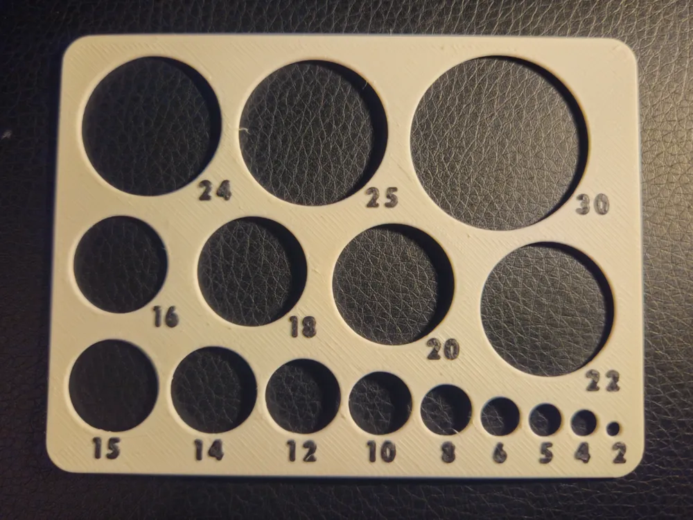Circle stencil small 2mm - 30mm - Free 3D Print Model - MakerWorld