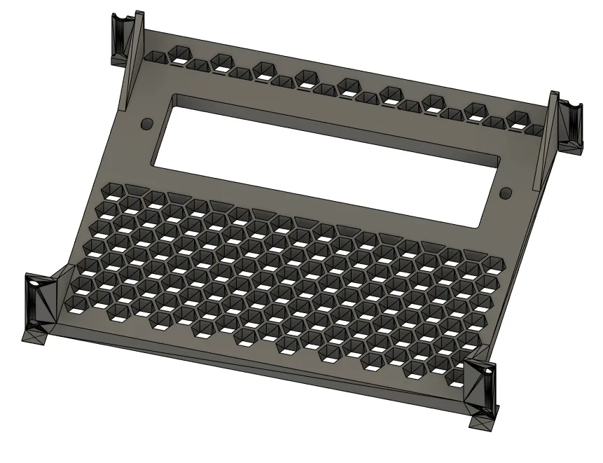 10-inch rack shelf with brush panel hole Remixed by Mauker MakerWorld ...