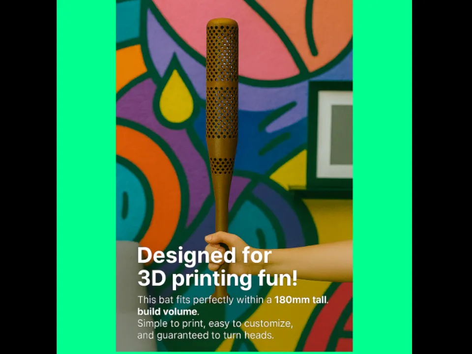 Fun Baseball bat - Small printer compatible - Free 3D Print Model ...