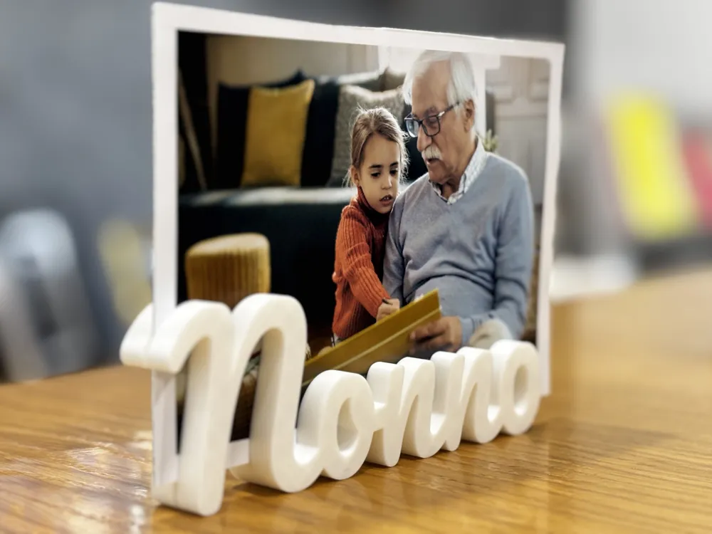 Grandparents' photo frame with 'nonni' text - Free 3D Print Model ...