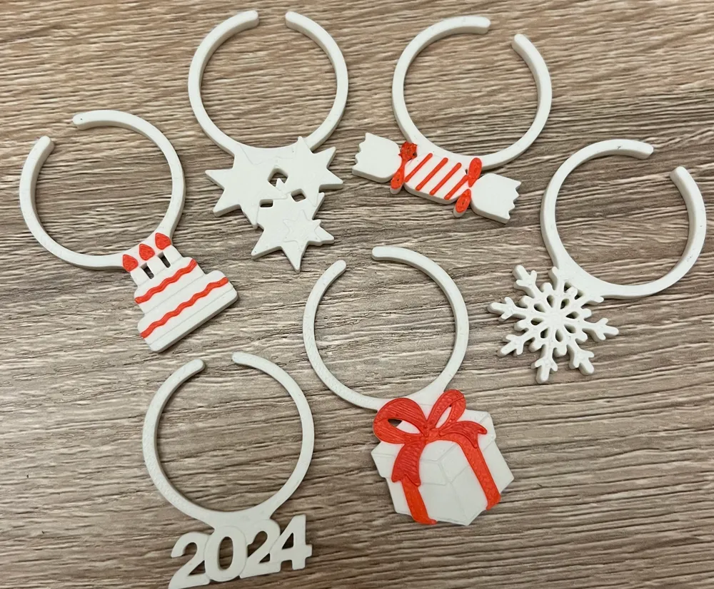 Decorative Glass Identification Tags (New Years theme) by CoolBeans ...