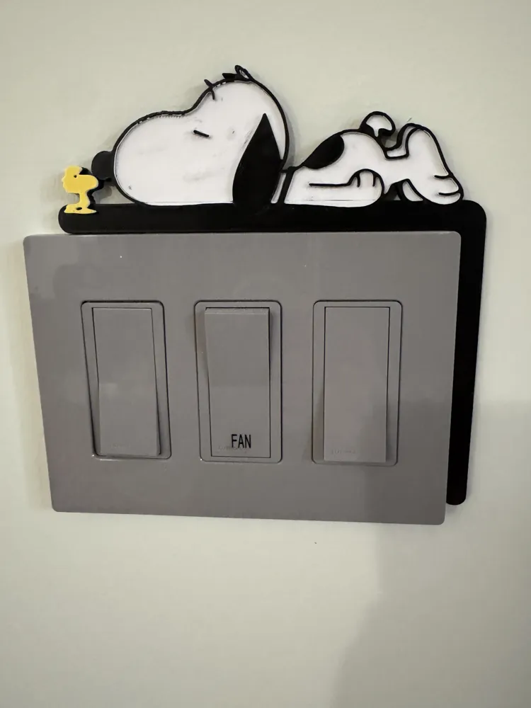 Sleeping Snoopy and woodstock door corner by 3Designfan MakerWorld ...