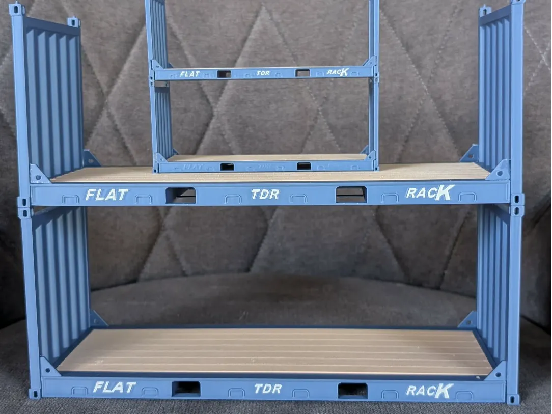 shipping container stackable flat rack display by Toe nail MakerWorld ...