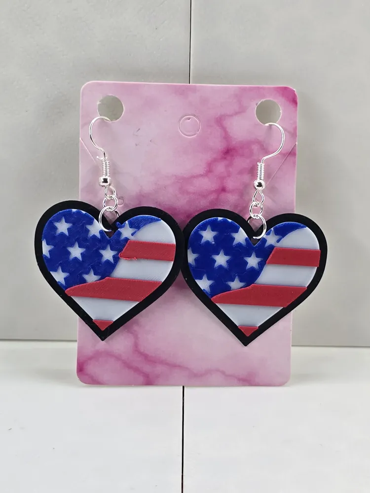 4th of July Earrings - Free 3D Print Model - MakerWorld
