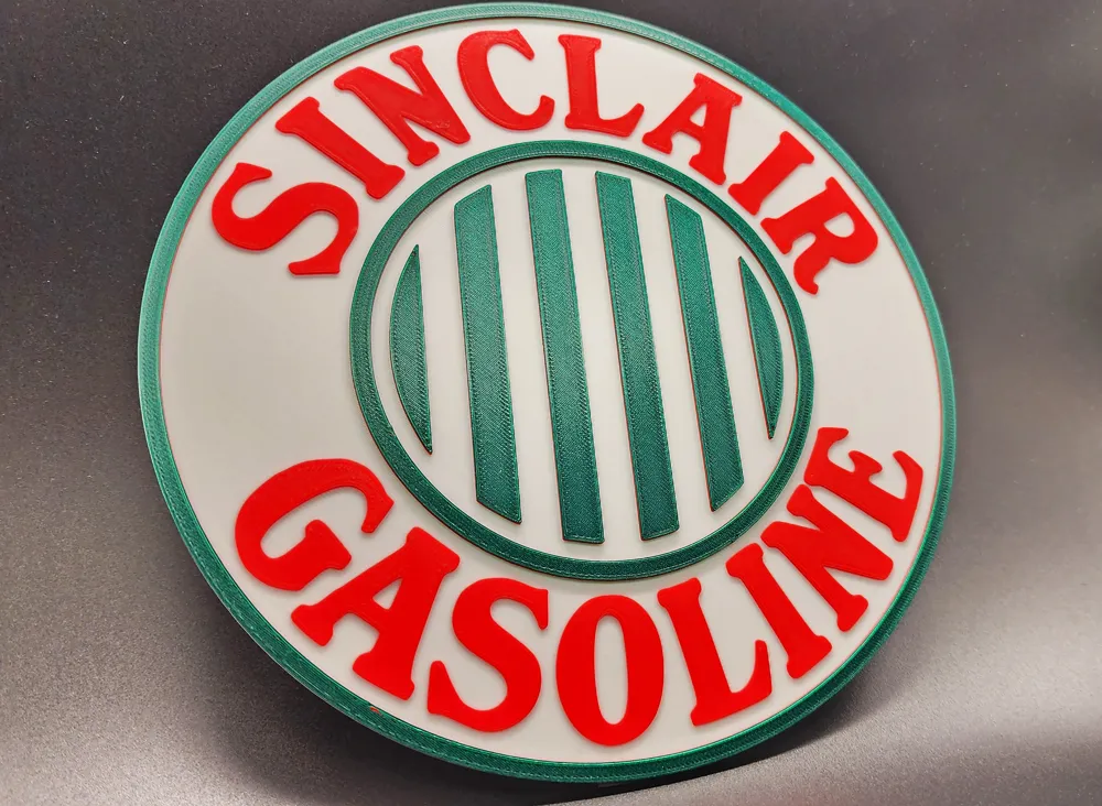 Vintage Sinclair Gasoline Sign 3 Colors by TripleGWorkshop - MakerWorld