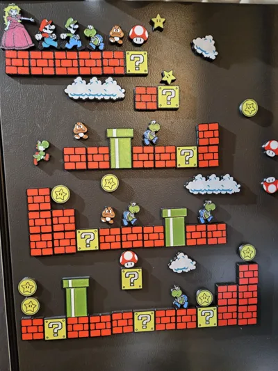 Mario Magnets by Nymthiriel - MakerWorld