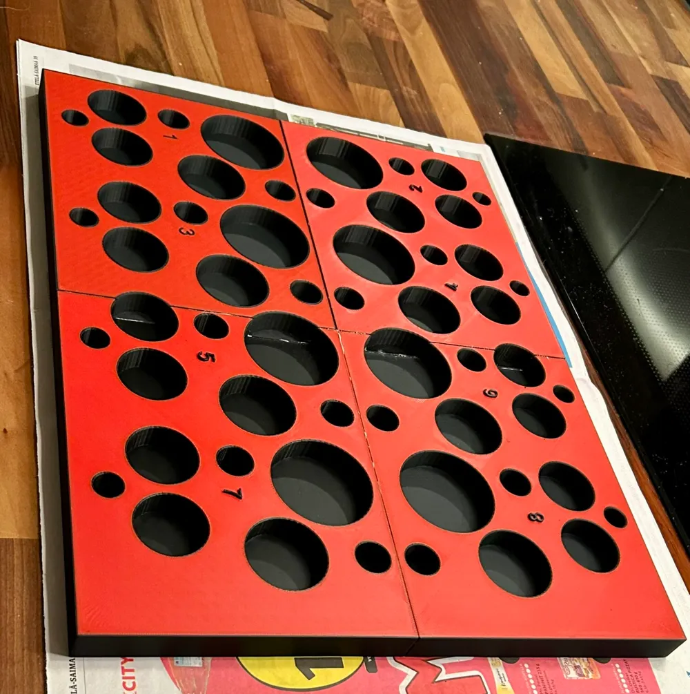 8 Cyl engine valve organizer. Made for SBC Chevy - Free 3D Print Model ...