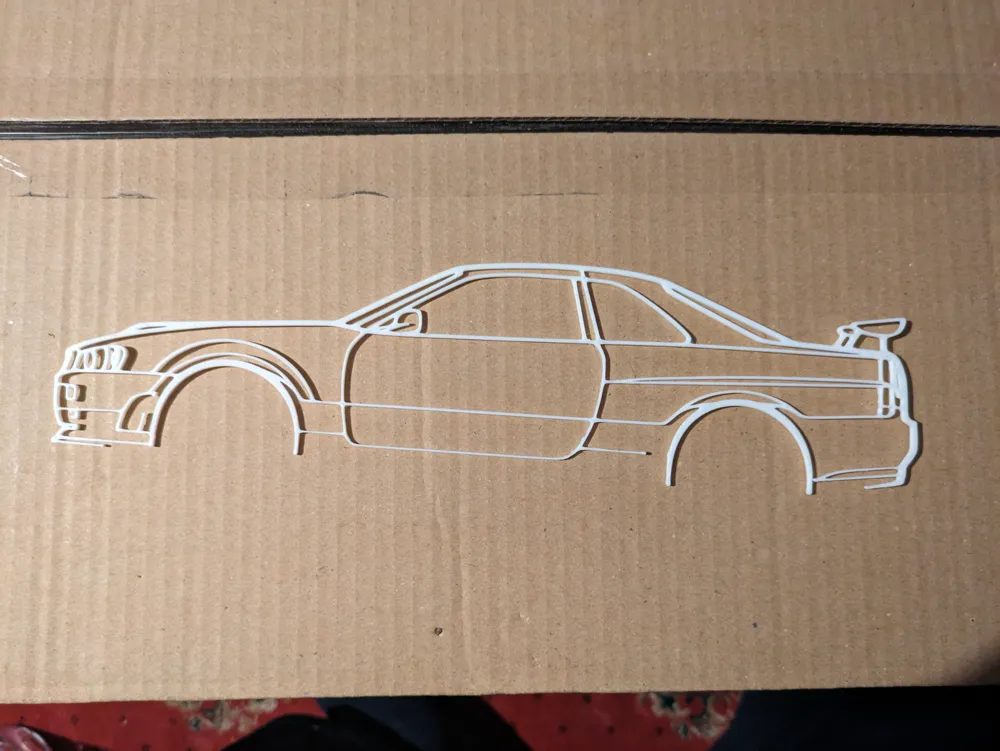 Nissan skyline r34 gt-r Silhouette wall art by cruse2382 - MakerWorld