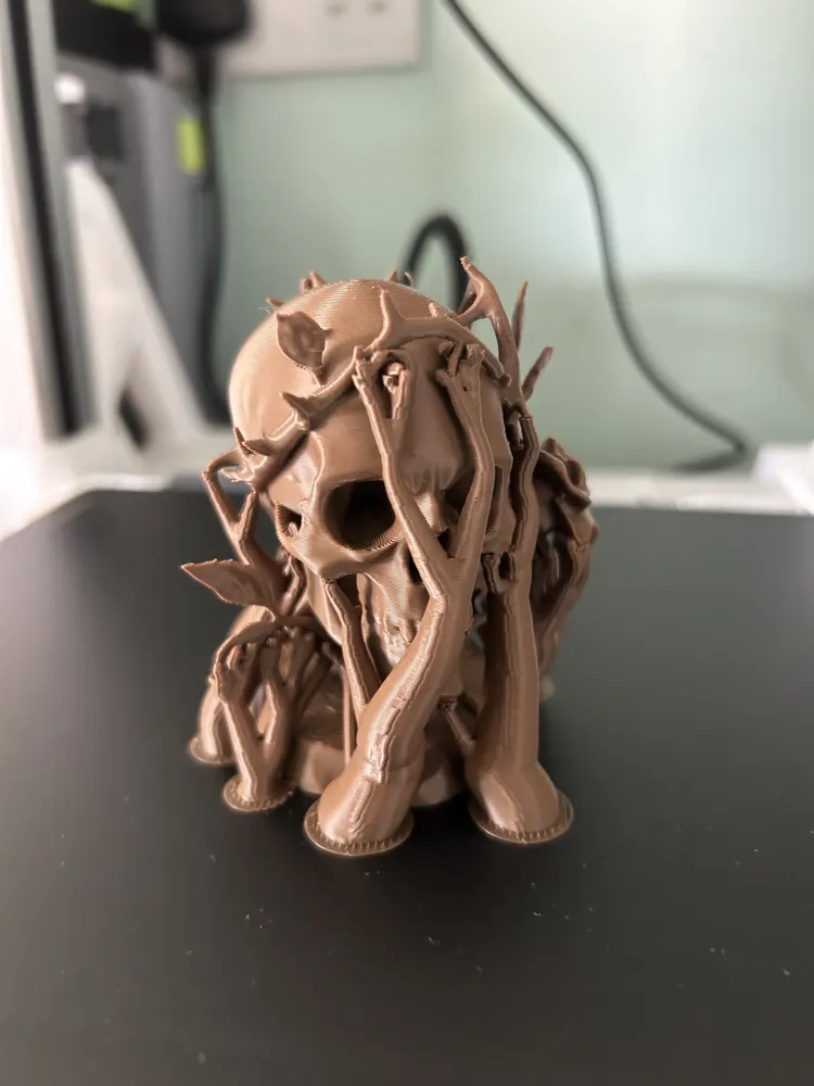 Thorned Skull & Rose – Symbolic 3D Art Sculpture by Disaster MakerWorld: Download Free 3D Models