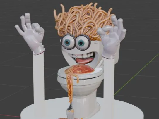 Brainrot Series | Spaghetti Tualetti - Free 3D Print Model - MakerWorld