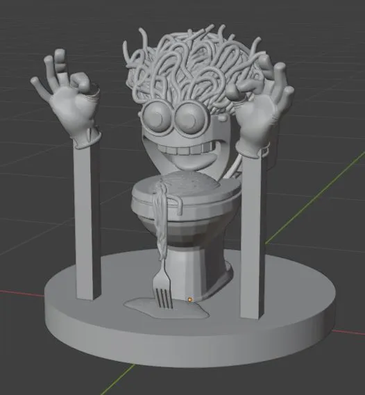 Brainrot Series | Spaghetti Tualetti by KingMo5h MakerWorld: Download ...