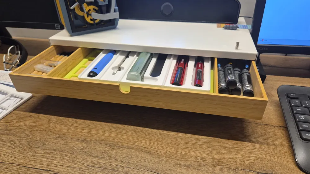 Gridfinity base for IKEA ELLOVEN monitor stand. by yddf24 MakerWorld ...