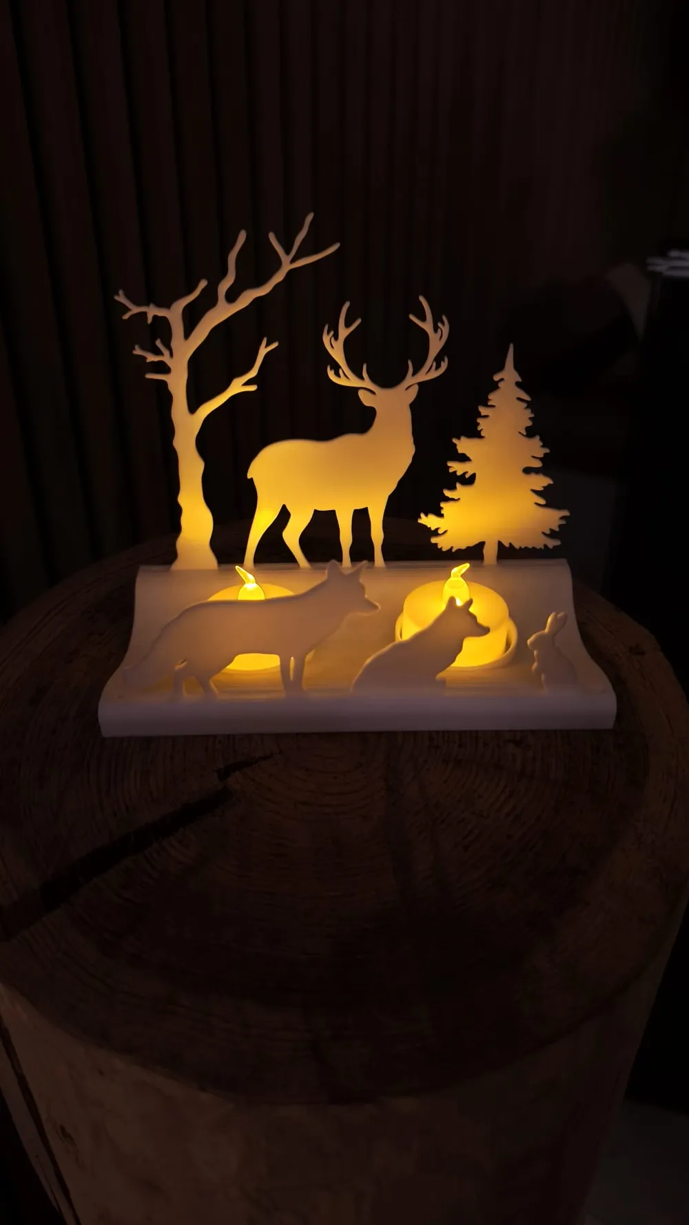 Christmas Wildlife Scene Tealight Holder by daniel.rynduch MakerWorld: Download Free 3D Models