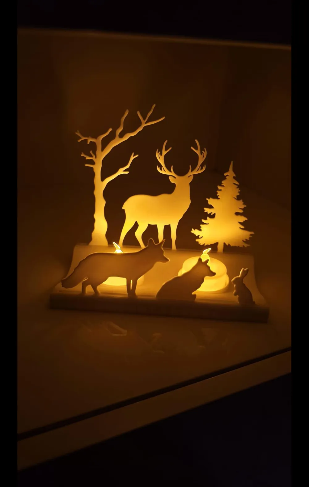 Christmas Wildlife Scene Tealight Holder by daniel.rynduch MakerWorld: Download Free 3D Models