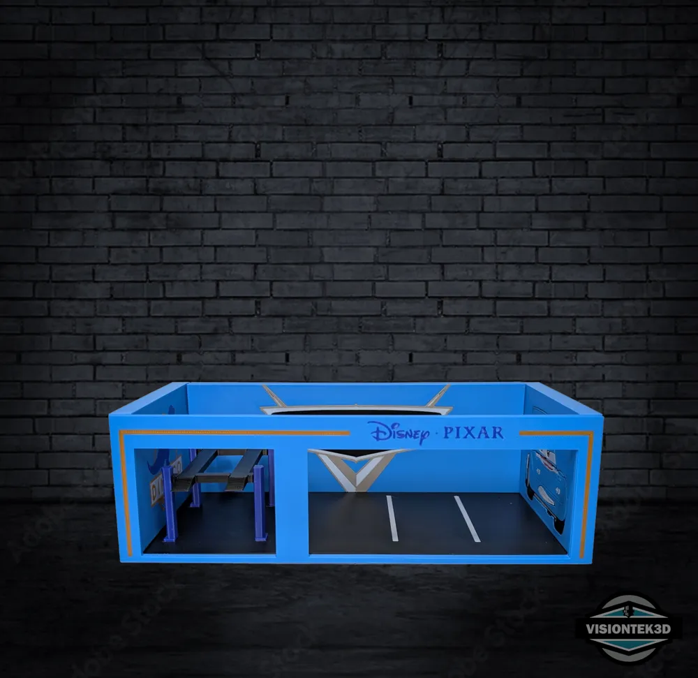 Disney Cars Dinoco 1:64 Garage Diorama - Free 3D Print Model - MakerWorld