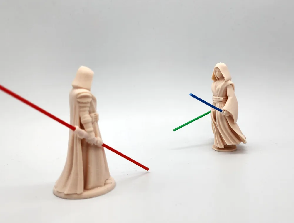 Female Dual-Saber Miniature w/Filament Lightsaber - Free 3D Print Model ...
