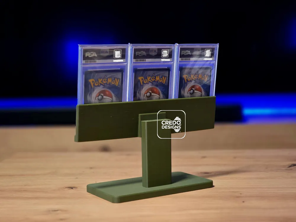Pokémon PSA Slab Triple Card Modern Display Stand - Free 3D Print Model ...